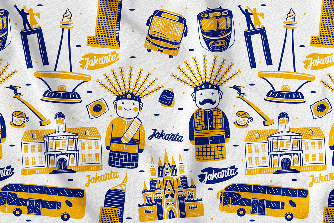 Jakarta Seamless Pattern #01 #321599 - TemplateMonster