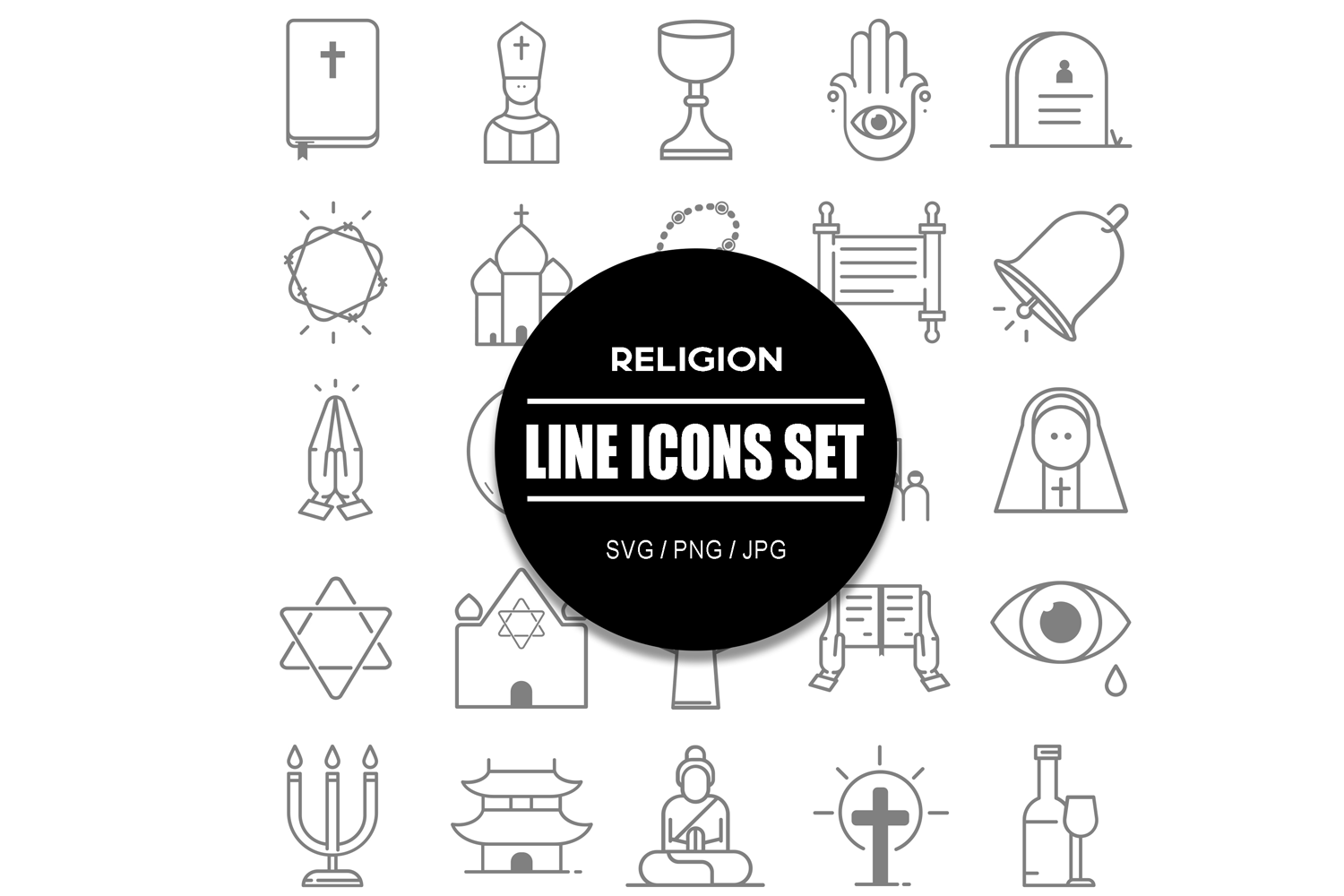 Religion Icon Set Religion Icon Bundle - TemplateMonster