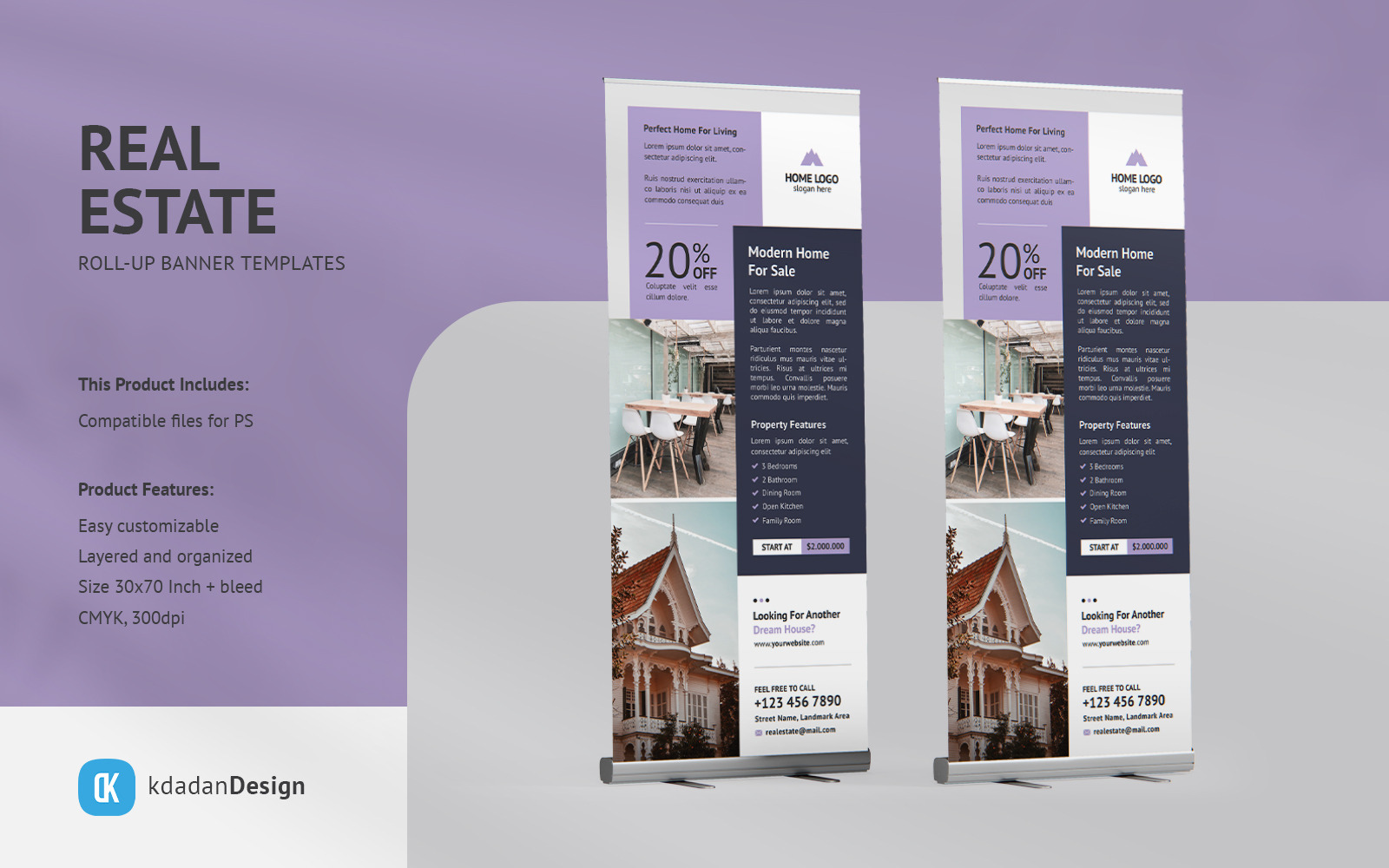 Real Estate Roll Up Banner Vol 030 #321633 - TemplateMonster
