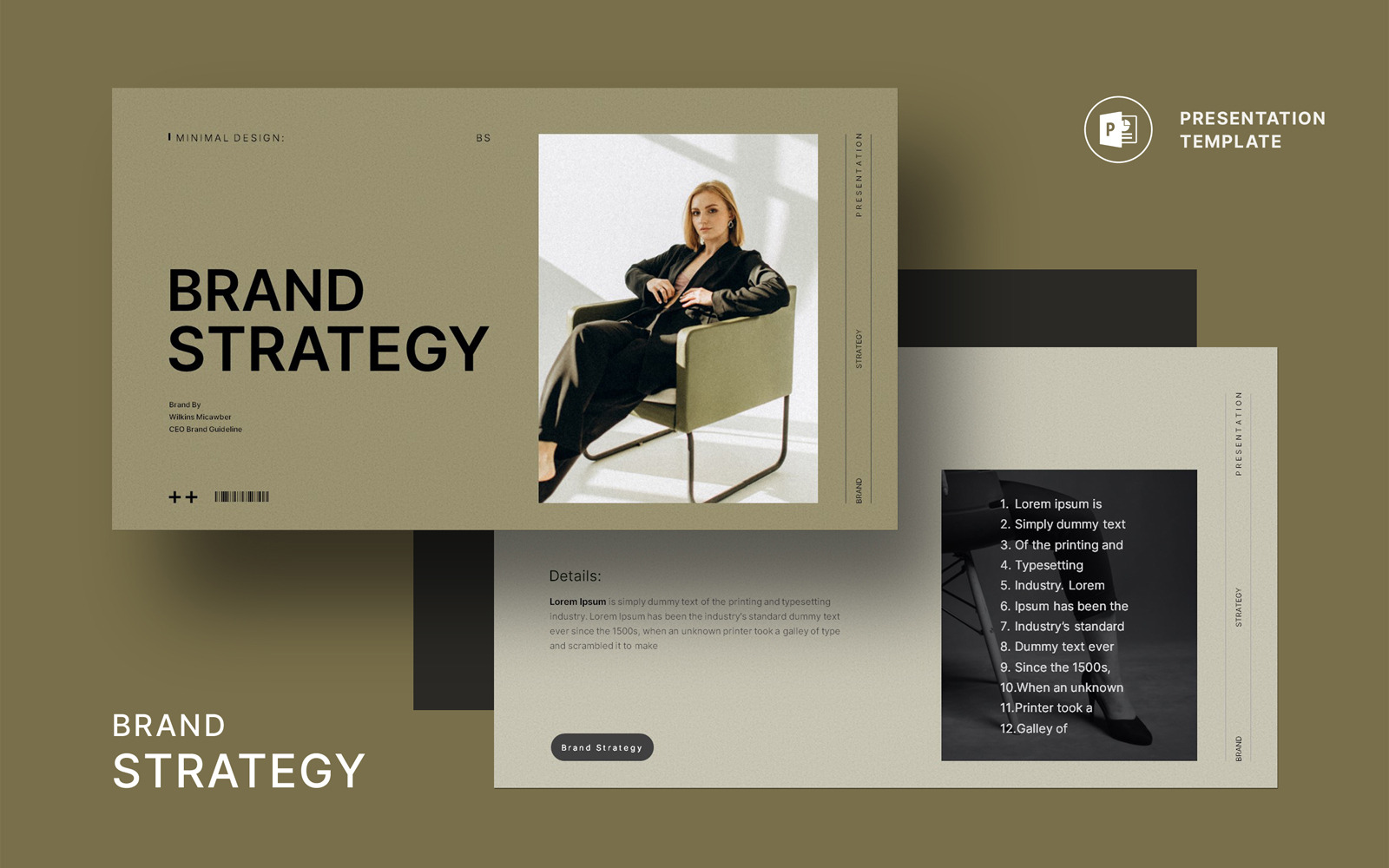 Layout di presentazione della strategia del marchio