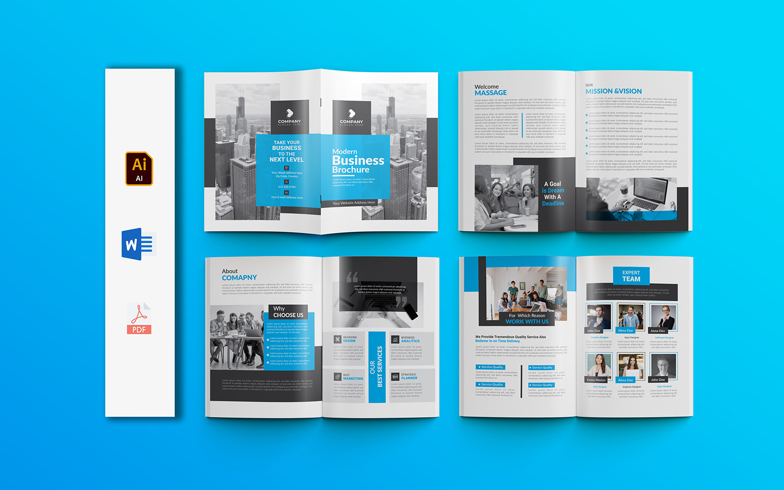 Multipurpose Business Brochure Template - TemplateMonster