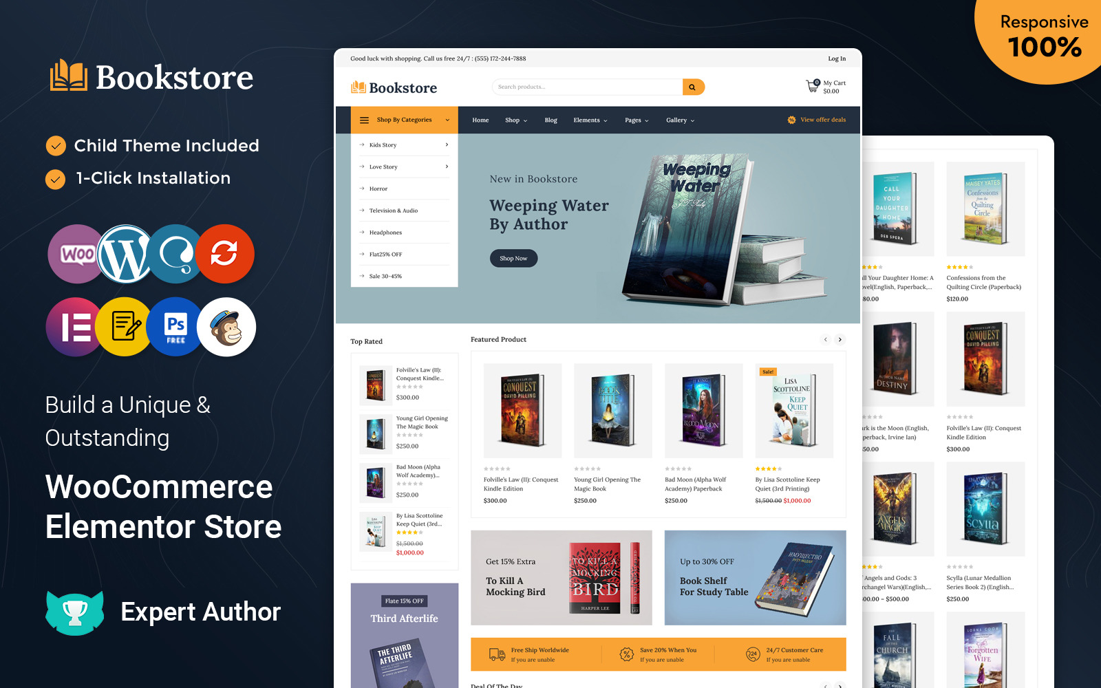 Bookstore - Book Store WooCommerce Elementor Responsive Theme
