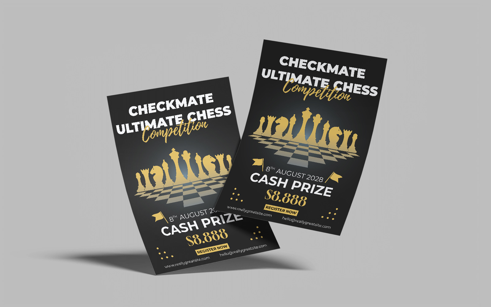 Chess Competition Flyer Template #321808 - TemplateMonster