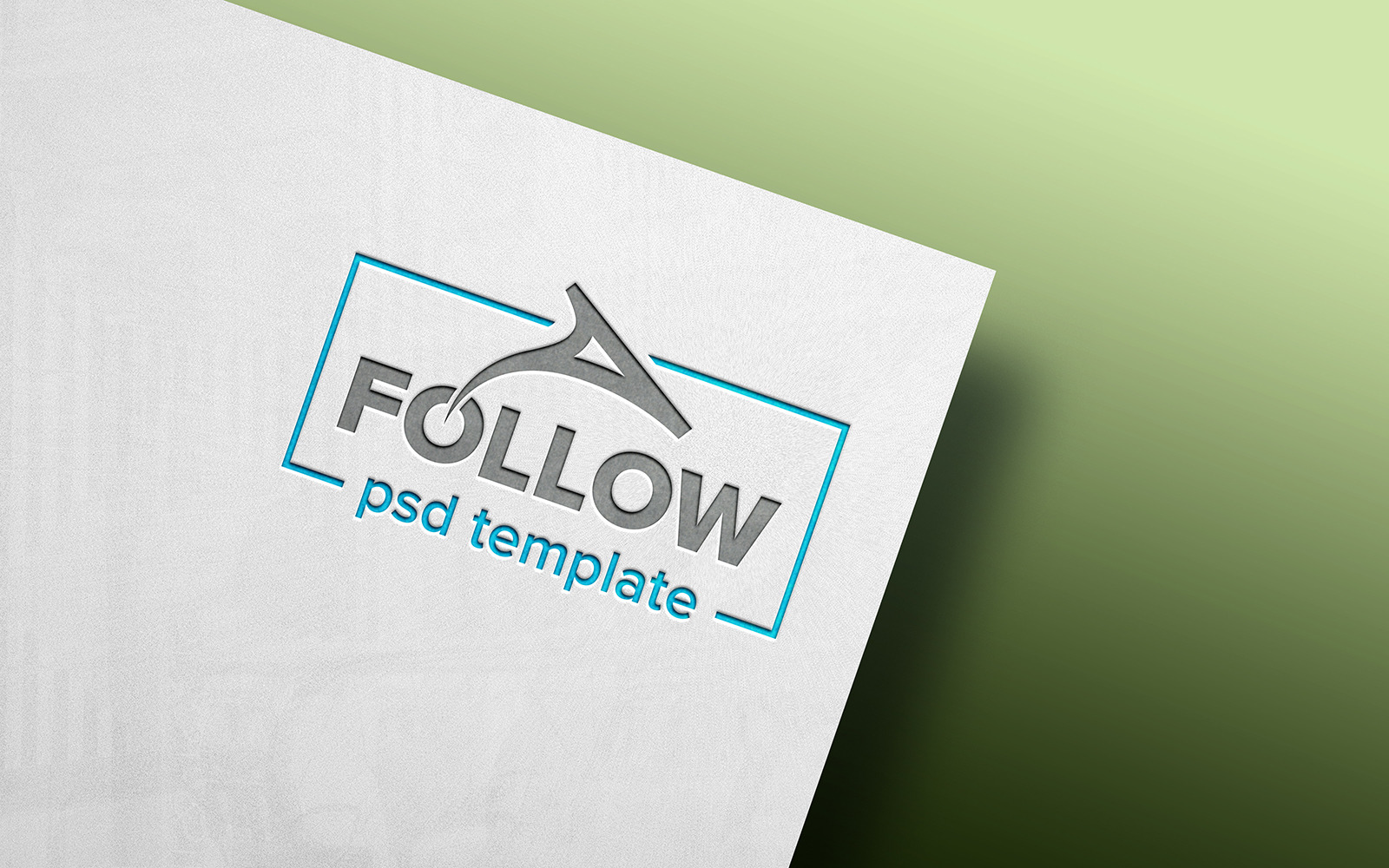 Photorealistic white paper logo mockup - TemplateMonster