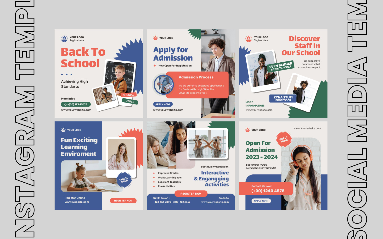 Back To School Social Media Template - TemplateMonster