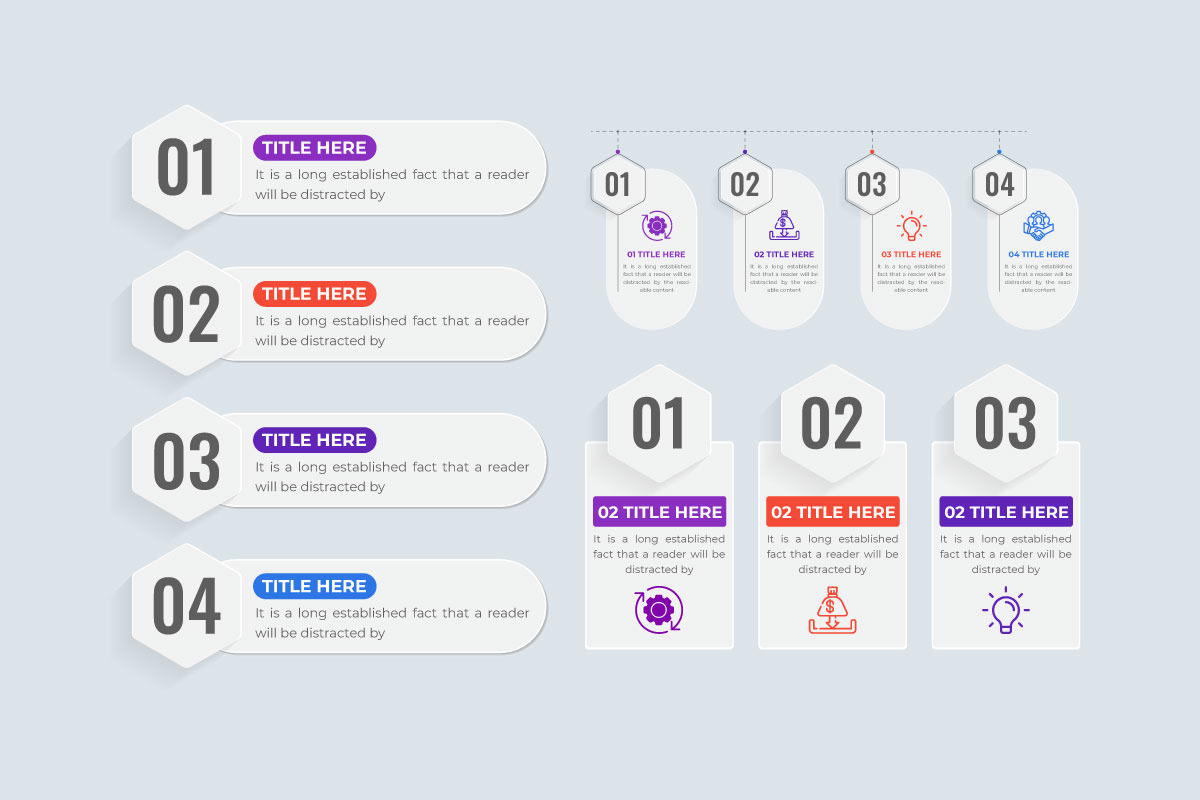 Work process and diagram infographic - TemplateMonster