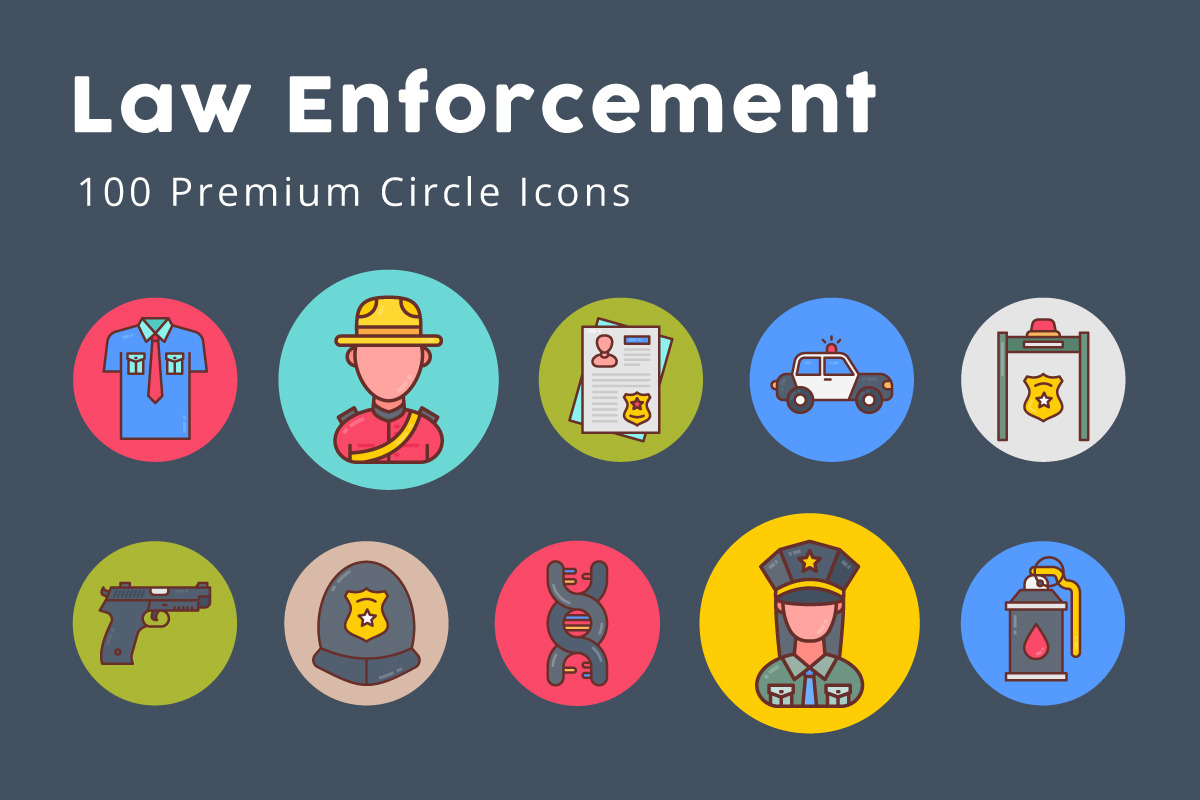 Law Enforcement Unique Circle Icons #322518 - TemplateMonster