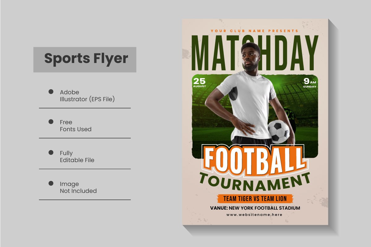 Modern sports event flyer template and Soccer championship tournament ...