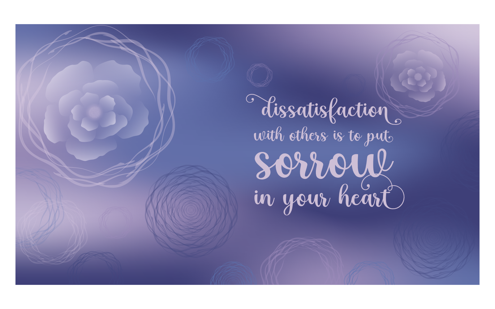 Purple Inspirational Background Image 14400x8100px with Message of ...