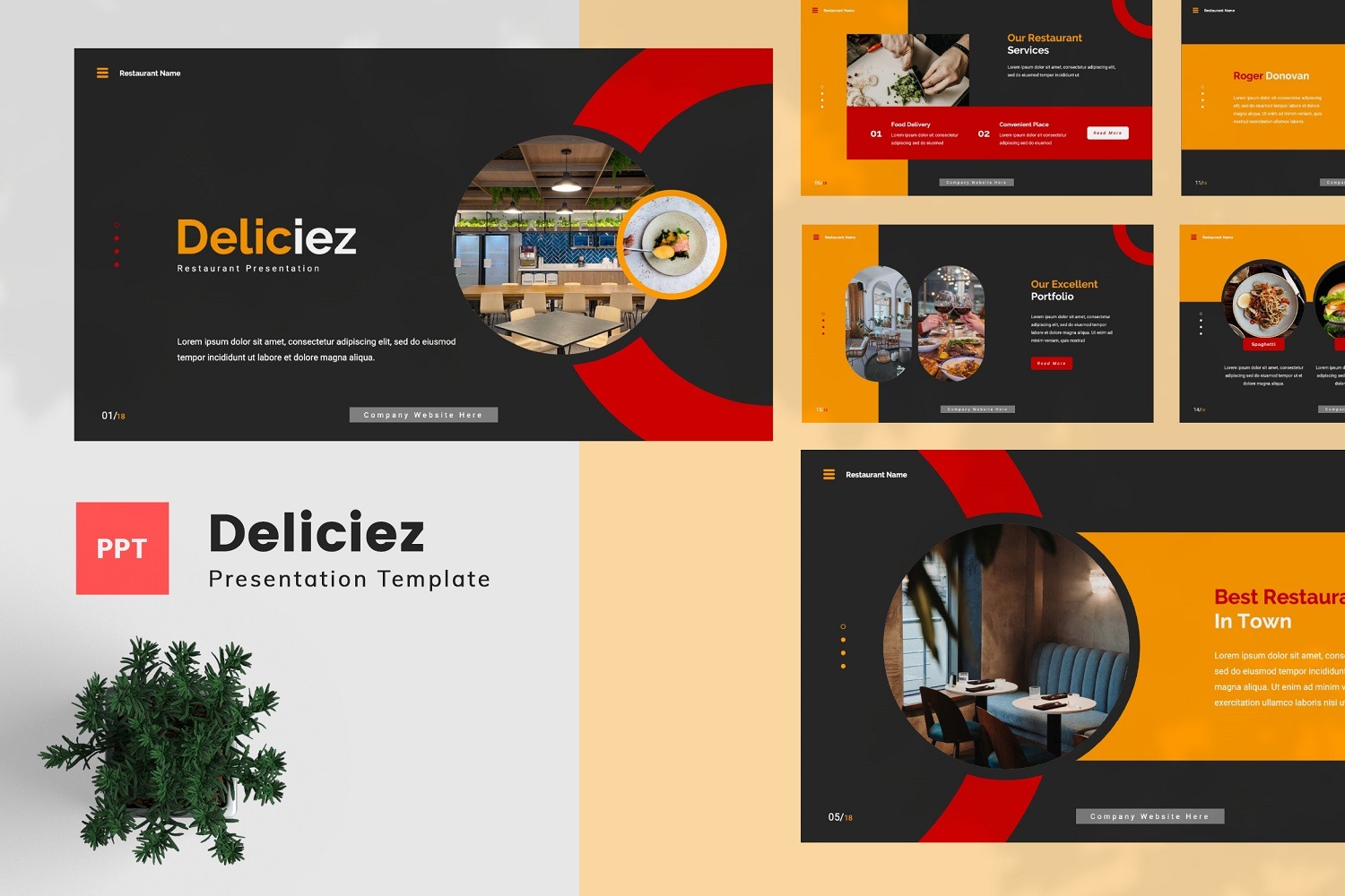Deliciez — Restaurant Powerpoint Template - TemplateMonster