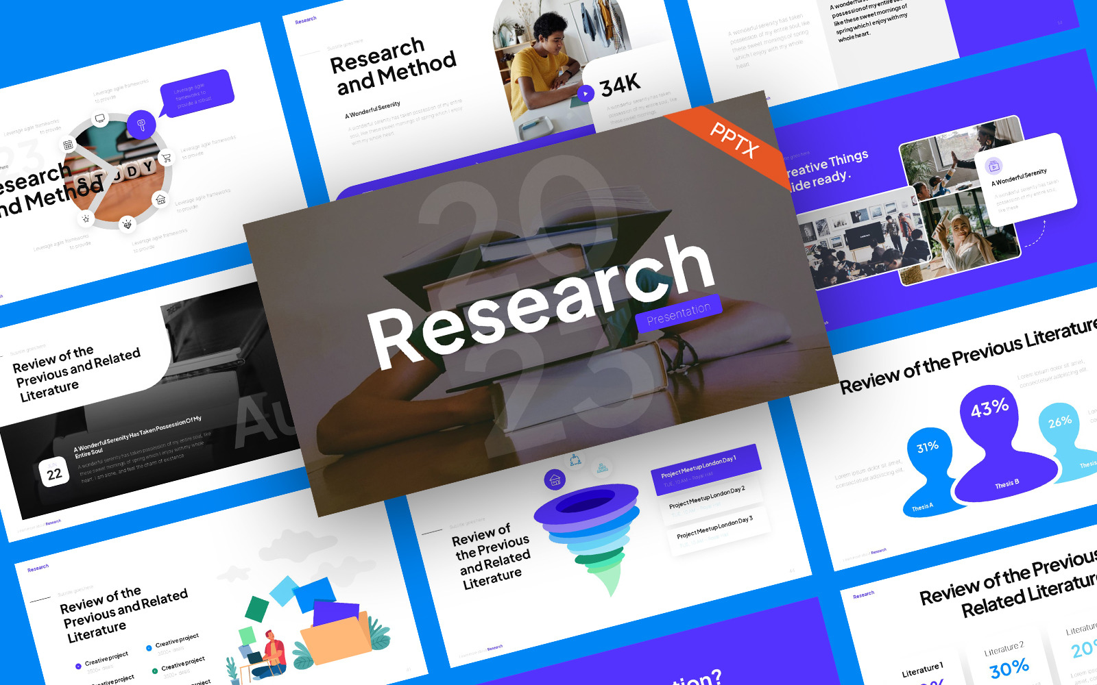 Modello di PowerPoint per l'educazione alla difesa della tesi di ricerca