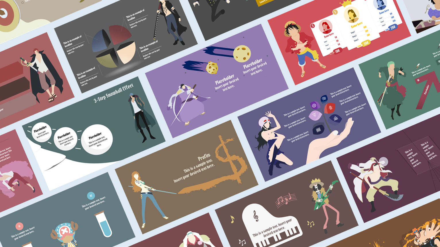 One Piece PowerPoint Template #325001 - TemplateMonster