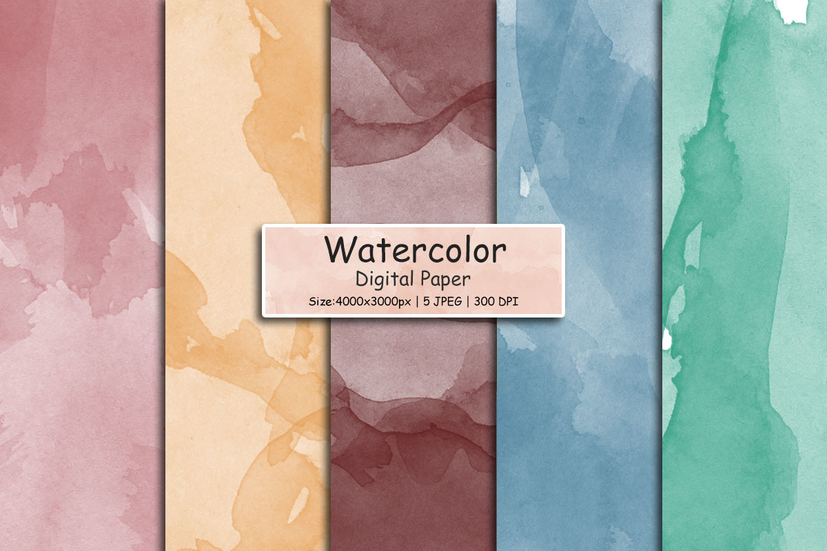 Pastel Watercolor splash digital paper, paint splatter texture ...