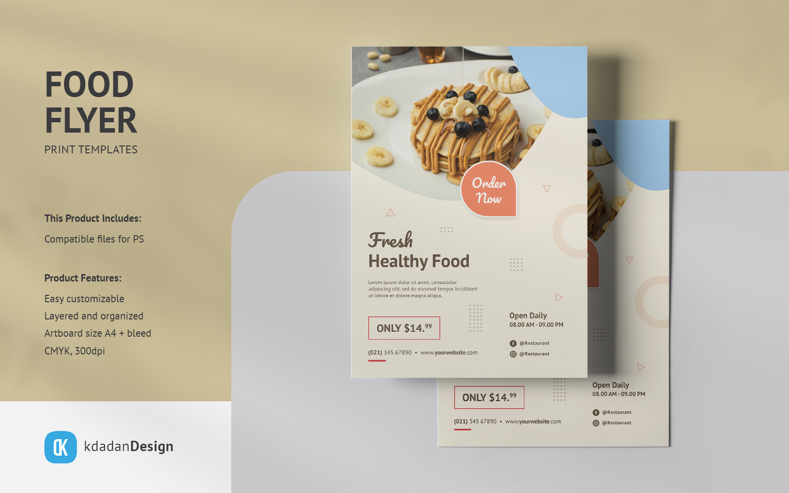 Food Flyer PSD Templates Vol 018 #325654 - TemplateMonster