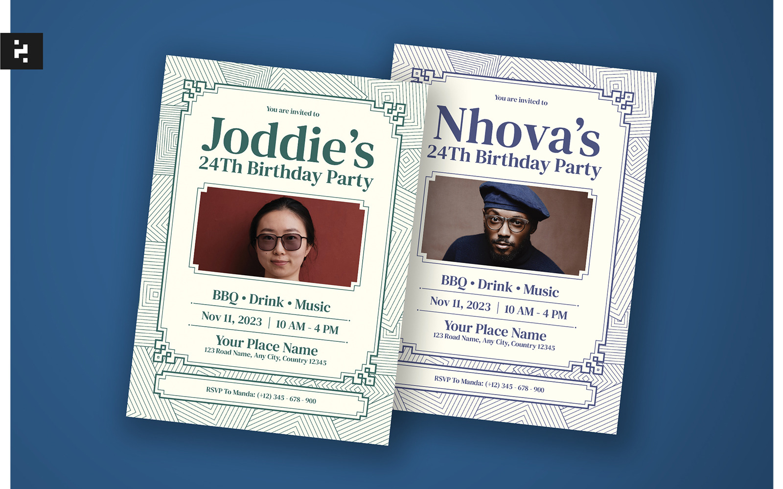 Classic Frame Birthday Invitation #326182 - TemplateMonster