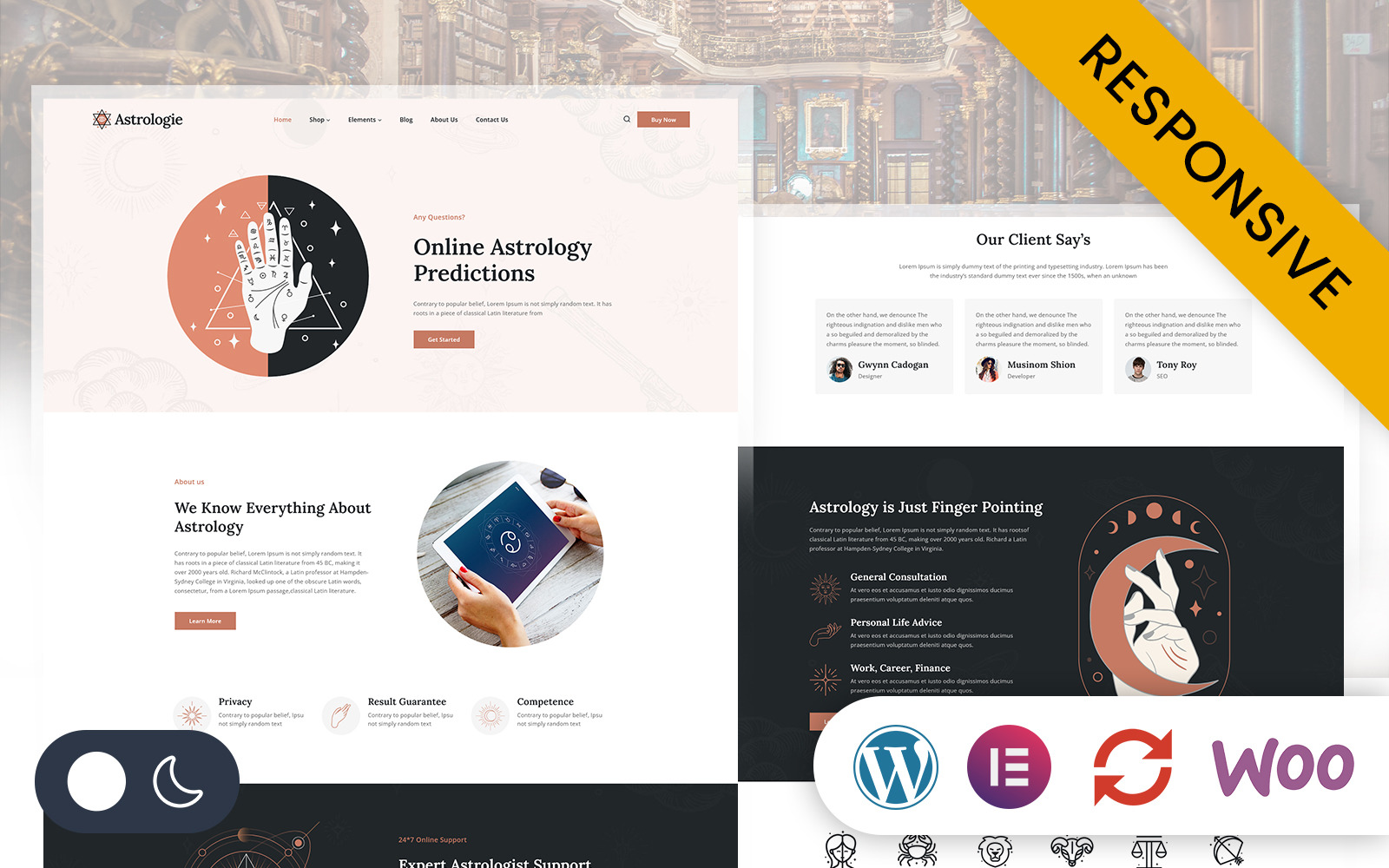 Astrologie - Horoscope, Astrology Elementor Wordpress Responsive Theme
