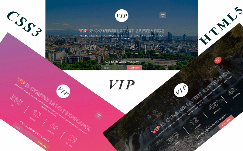 VIP- coming soon HTML5 template #326201 - TemplateMonster