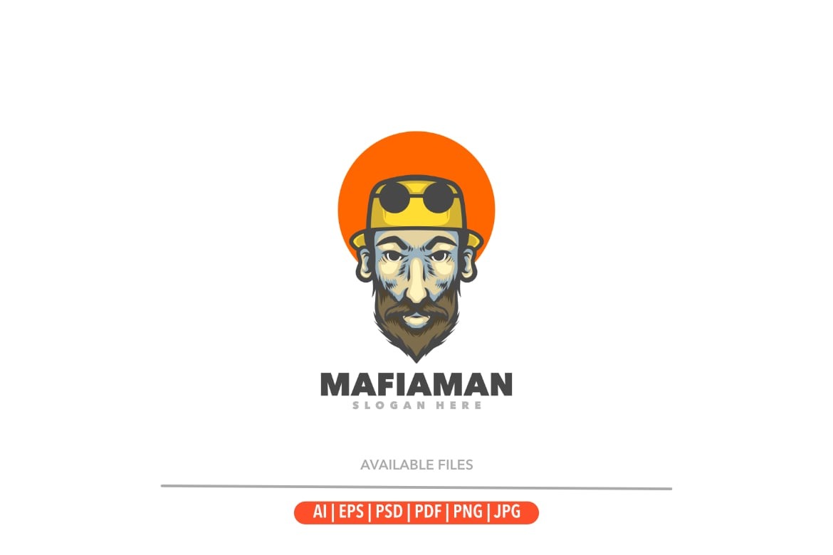 Mafia boss mascot logo template #326592 - TemplateMonster