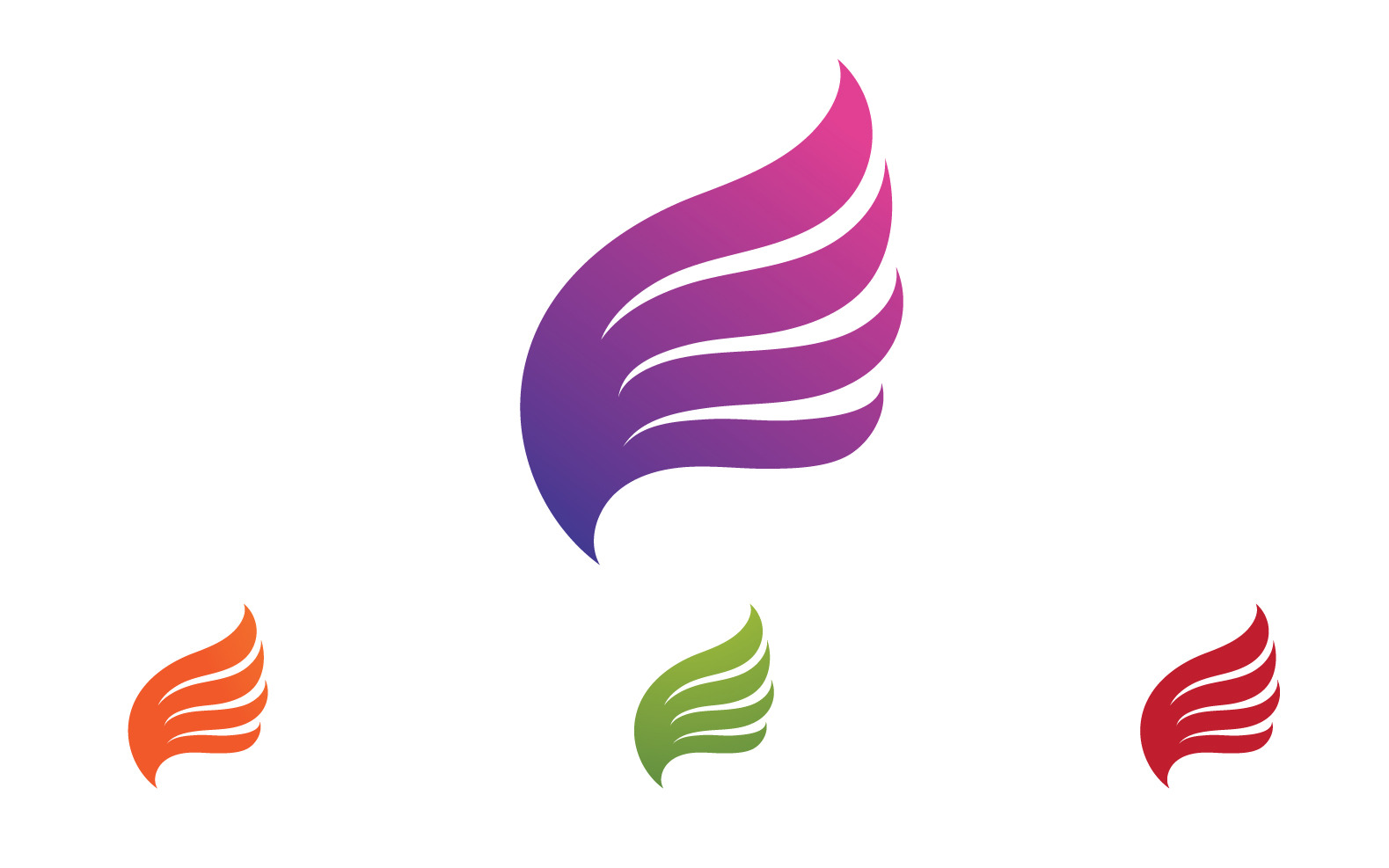 Wing Bird falcon angel logo vector V1 - TemplateMonster