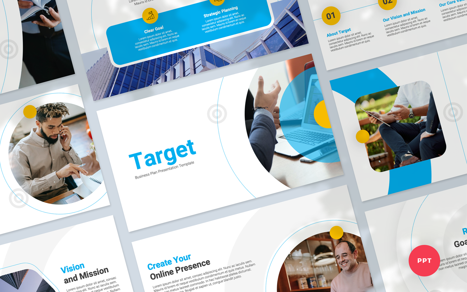 Target - Business Plan Presentation PowerPoint Template
