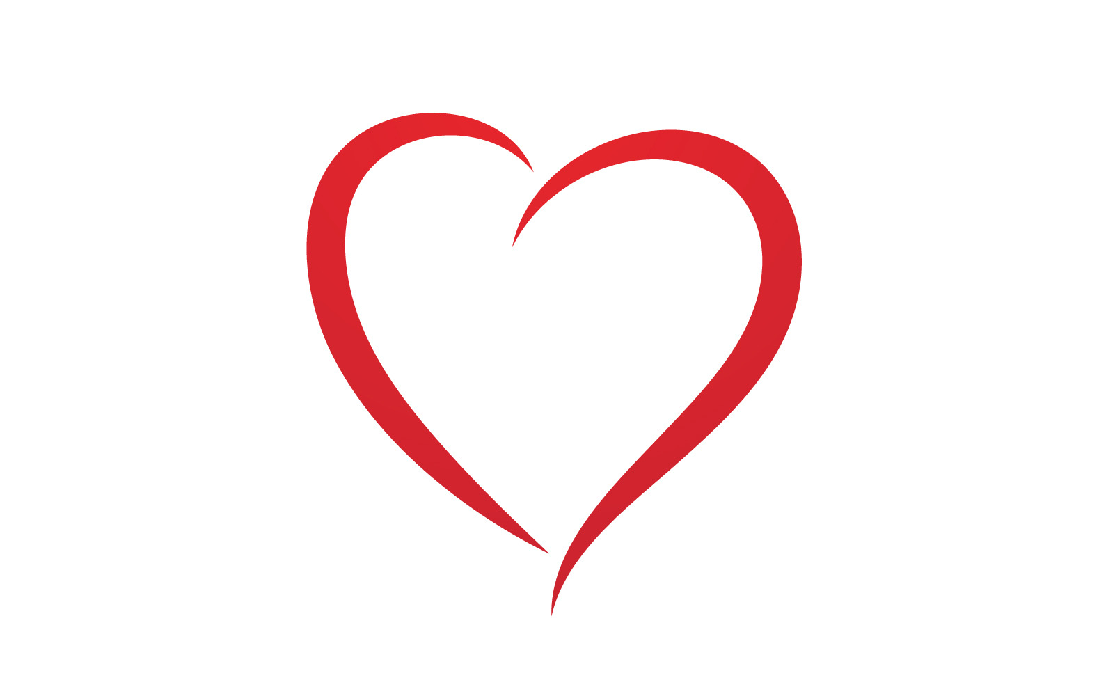 Love heart red symbol logo or icon template v7