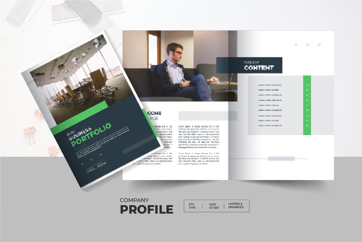 Company Profile Modern Template design vector