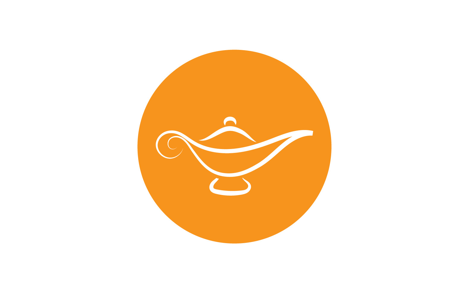 Magic lamp aladin djin logo vector design element v15
