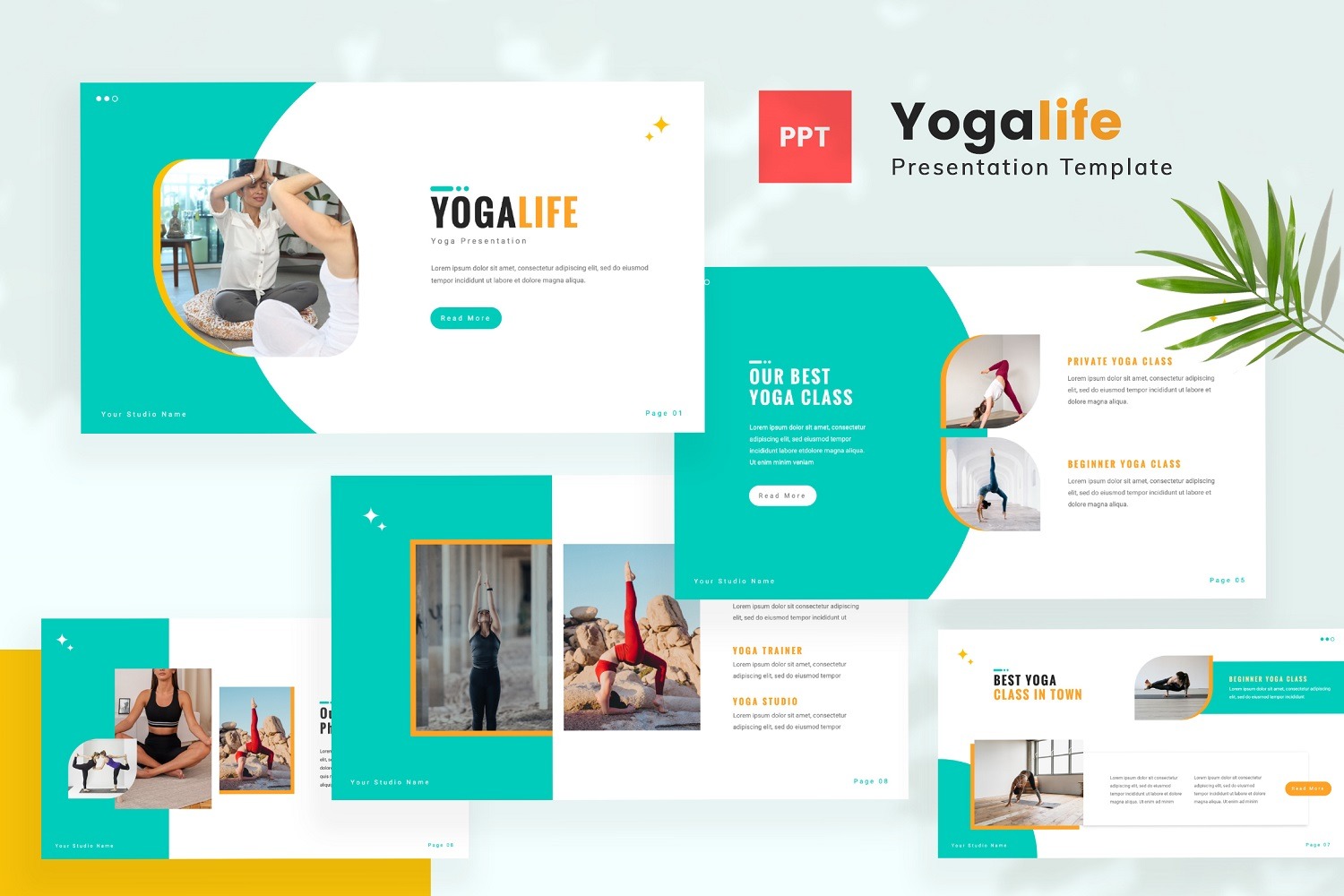 Yogalife — Yoga Powerpoint Template #329262 - TemplateMonster