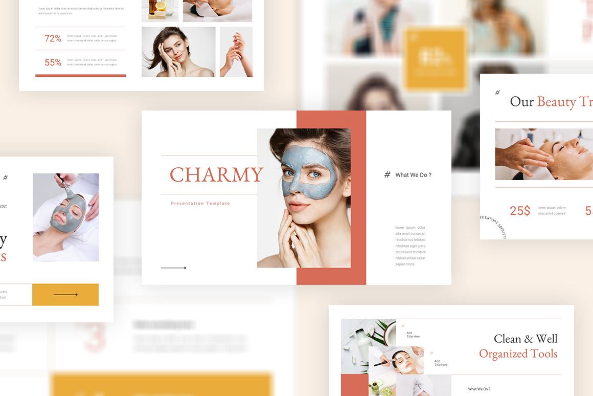 Charmy - Beauty Powerpoint Template #329399 - TemplateMonster
