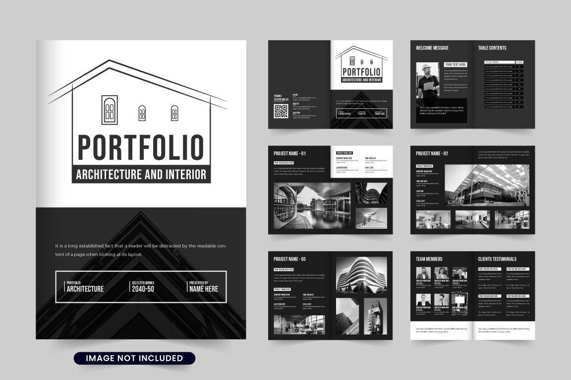 Real estate architect portfolio vector - TemplateMonster