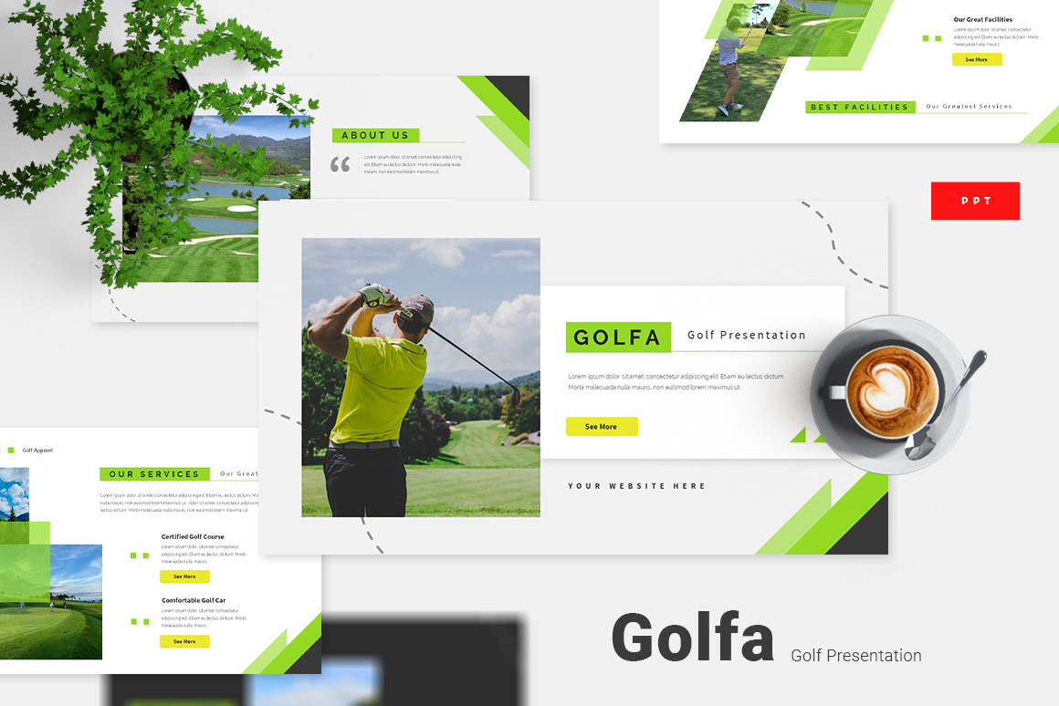 Golfa - Golf Prowerpoint Template #329407 - TemplateMonster