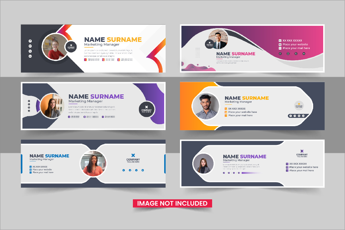 Creative Professional Email Signature Corporate identity design template