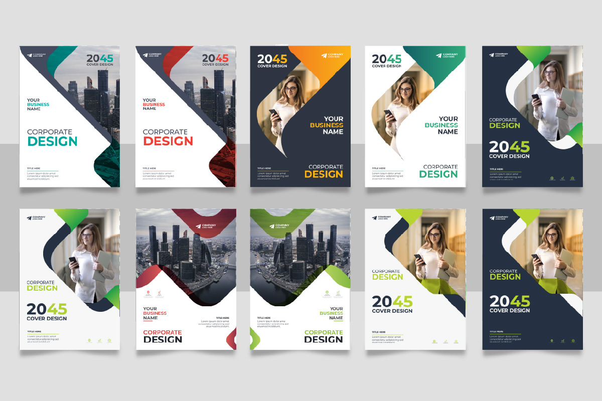 Corporate Book Cover Design Template - TemplateMonster