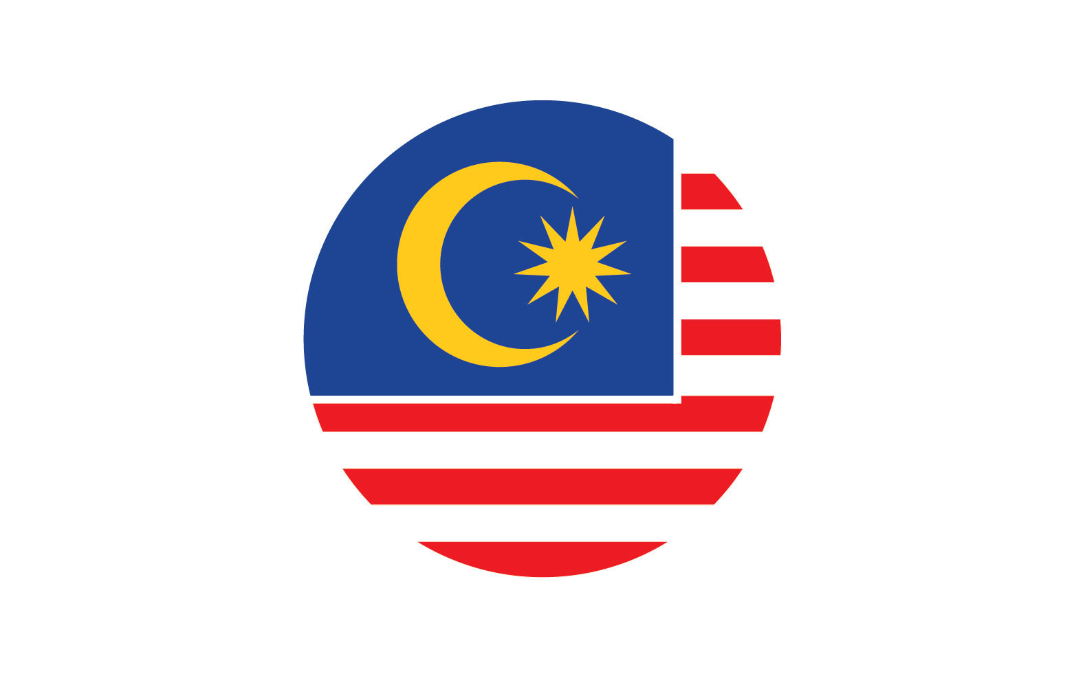 Malaysian flag symbol design v5 #331391 - TemplateMonster