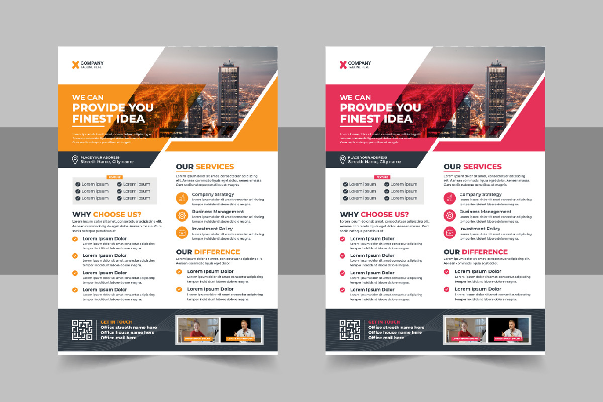 Modern Conference Flyer design template layout