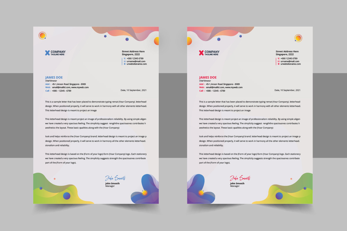 Professional latterhead Template design - TemplateMonster