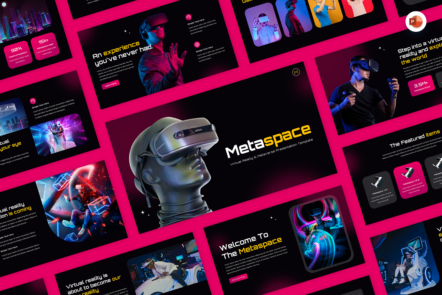 Metaspace - Virtual Reality and Mataverse Powerpoint Template