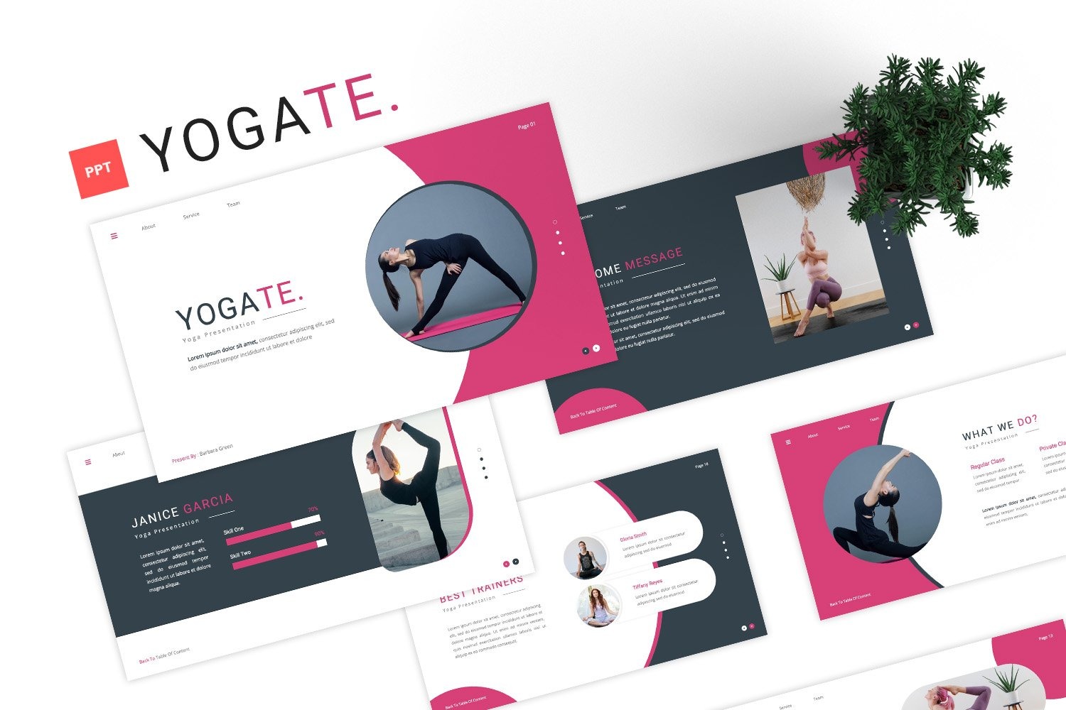 Yogate - Yoga Powerpoint Template #331851 - TemplateMonster