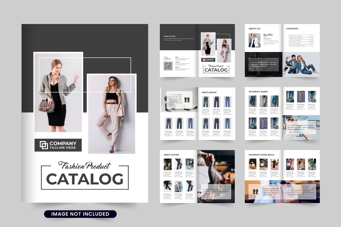 Business product catalog brochure vector - TemplateMonster