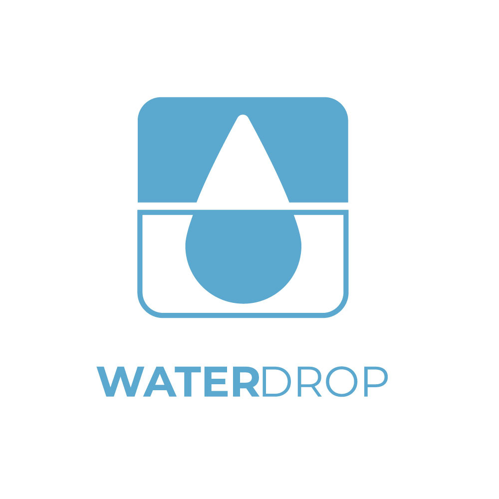 Water drop Logo design vector template. Natural Mineral Aqua icon.