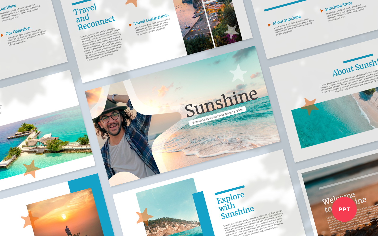 Sunshine - Summer Multipurpose Presentation PowerPoint Template