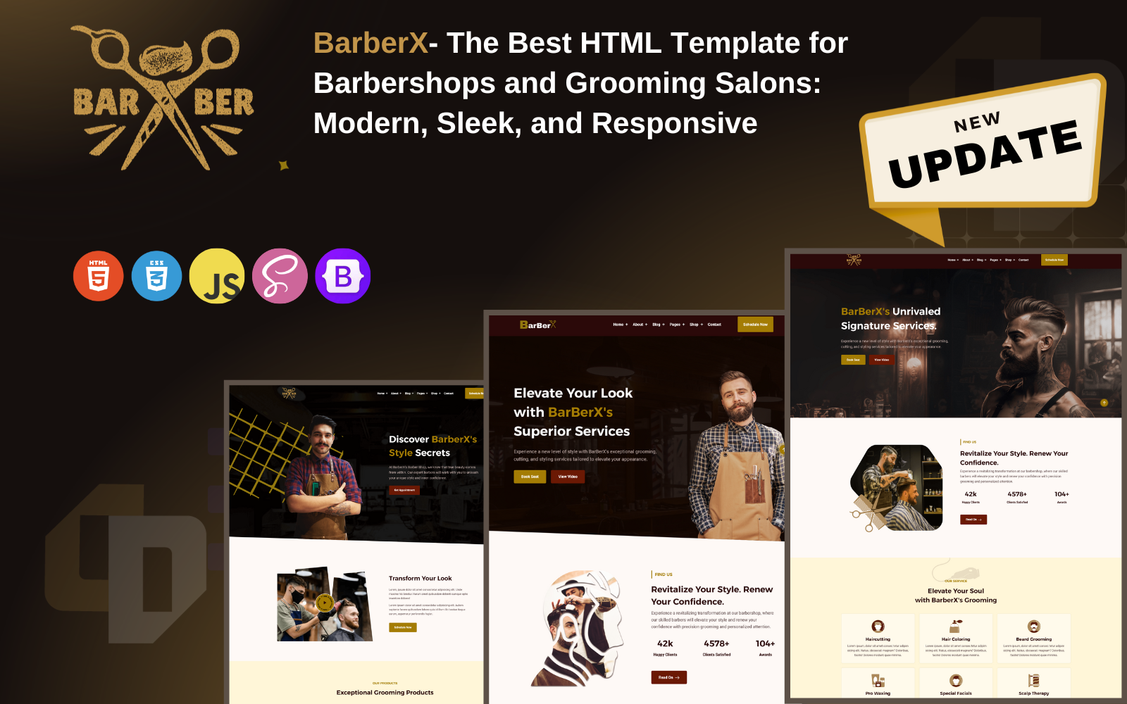 BarberX - The Best HTML Template for Barbershops and Grooming Salons ...