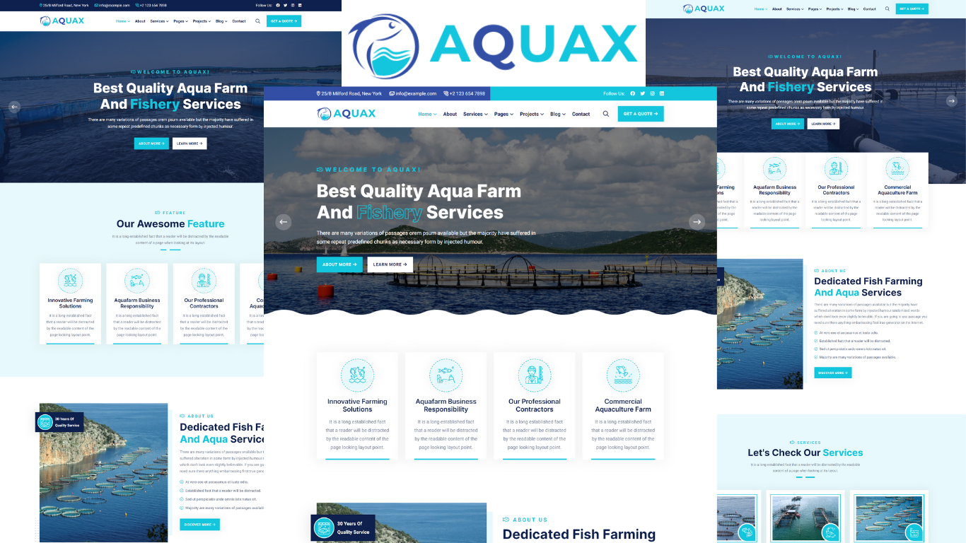 Aquax - Aqua Farm And Fishery HTML5 Template