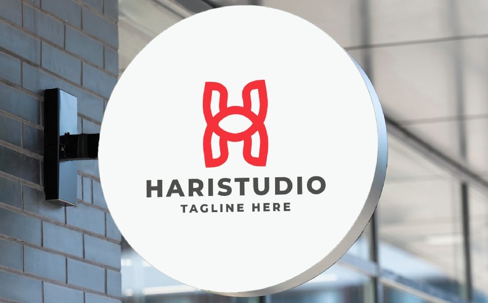 Plantilla de logotipo de Hari Studio Letter H Pro