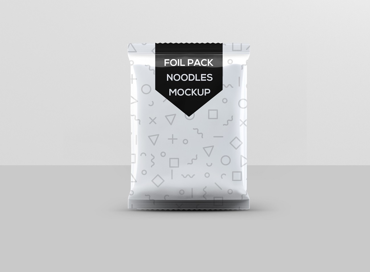 Foil Bag - Instant Food Foil Bag Mockup - TemplateMonster