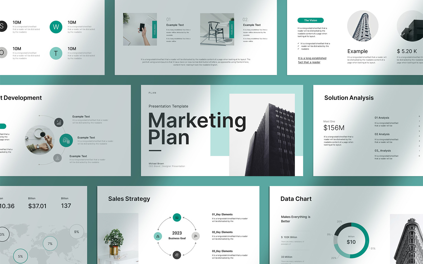 Marketing Plan Presentation Template Layout - TemplateMonster