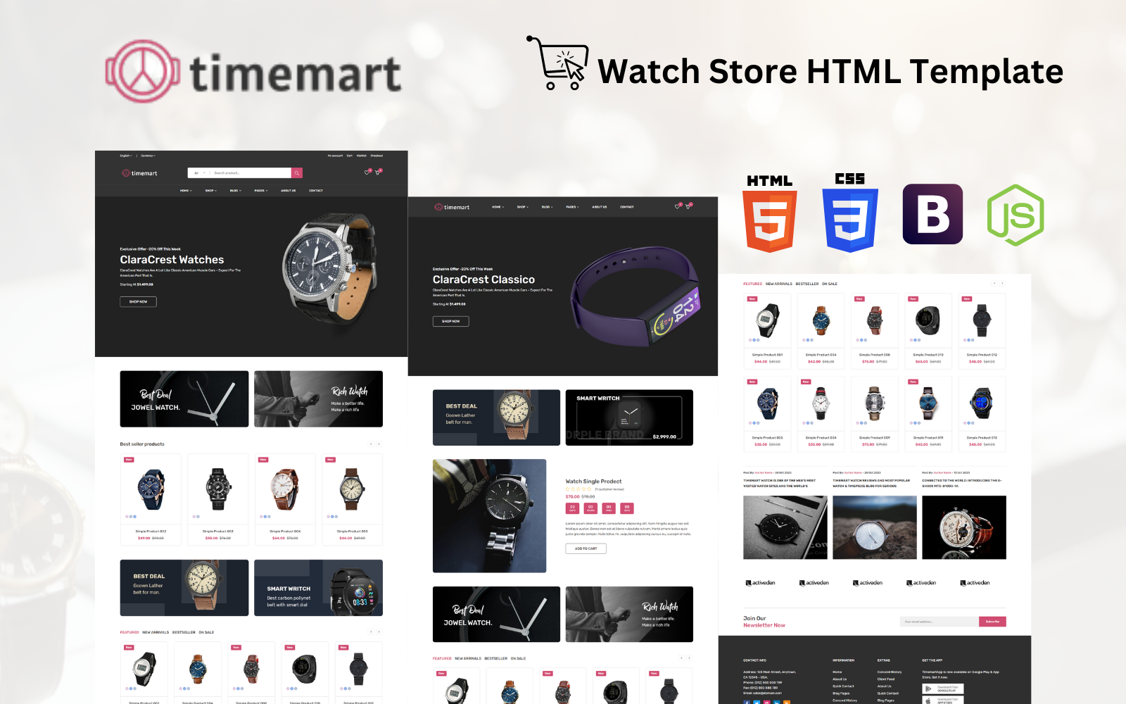 Timemart - Watch Store HTML Template - TemplateMonster