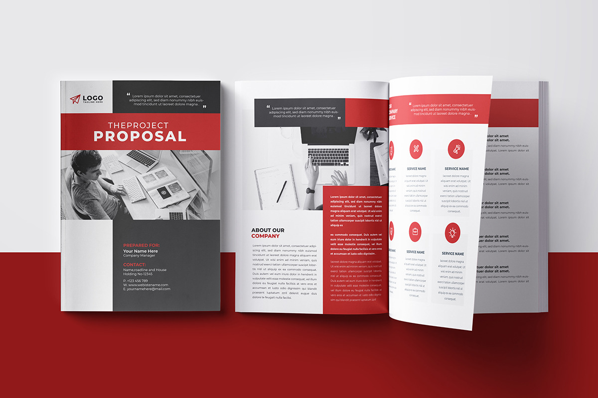 Business Proposal Template Layout. #335915 - TemplateMonster