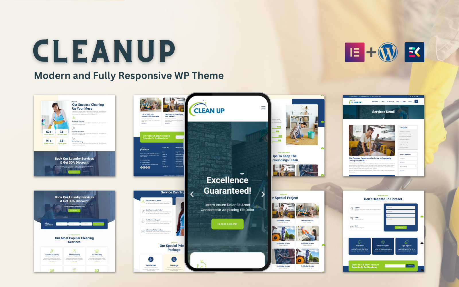 Clean Up - Cleaning Service WordPress Theme - TemplateMonster