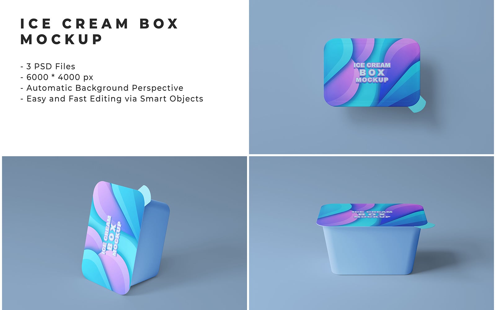 Ice Cream Box Mockup Template #335932 - TemplateMonster